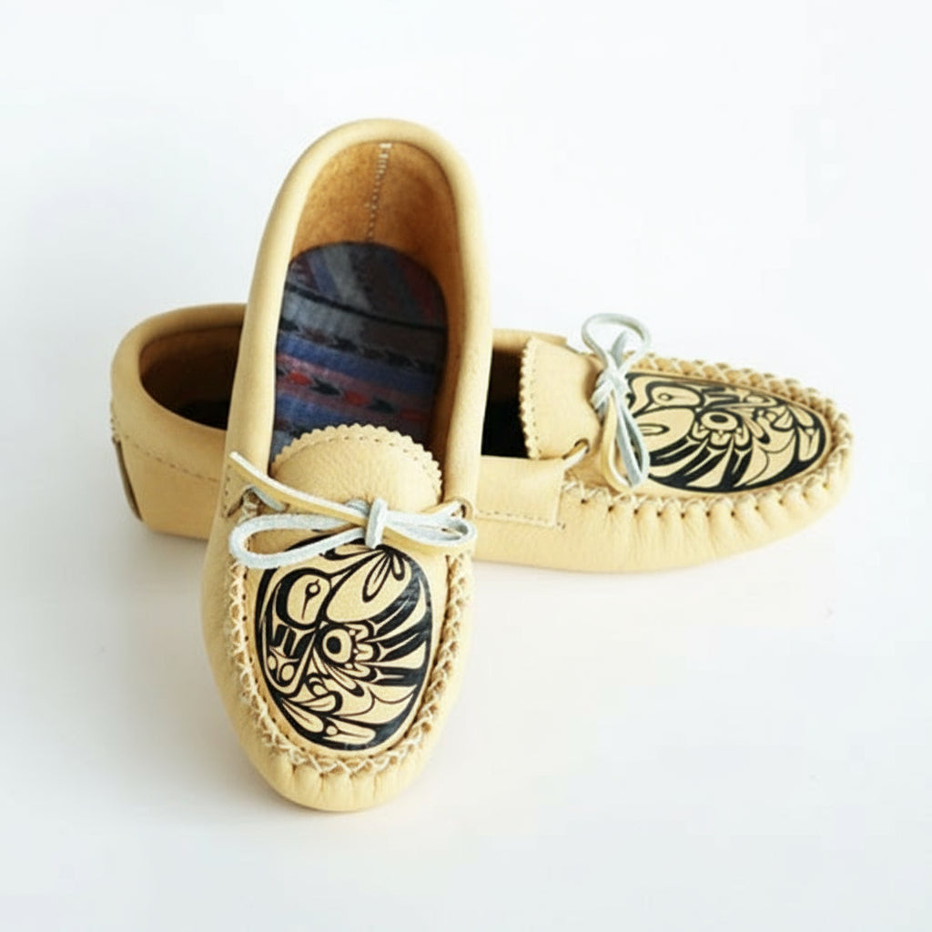 Women's Hummingbird Spirit Moccasins | Handcrafted Moosehide Indoor ...