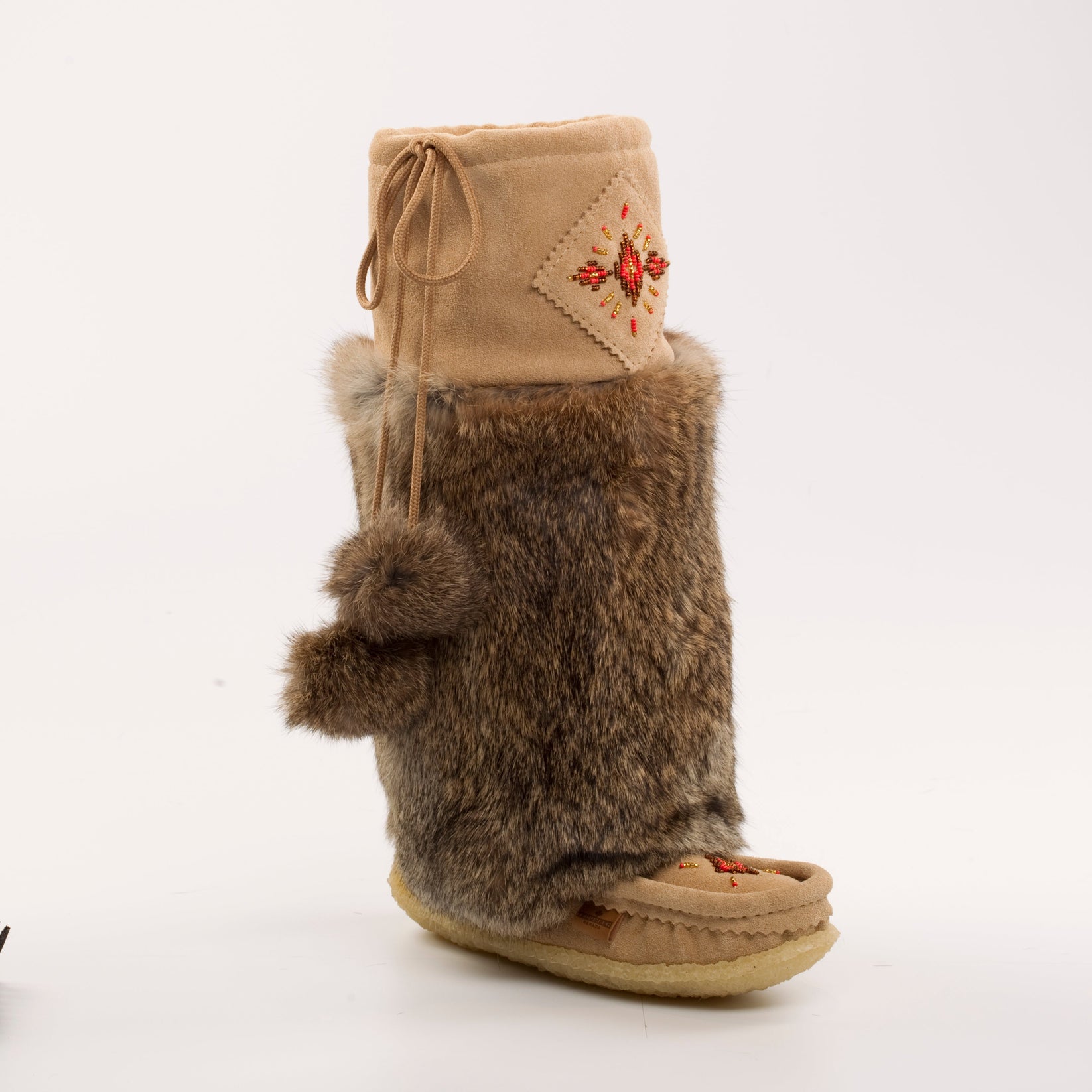 Laurentian Chief Tall Sand Suede Mukluks | Cozy Canadian Winter Boots ...